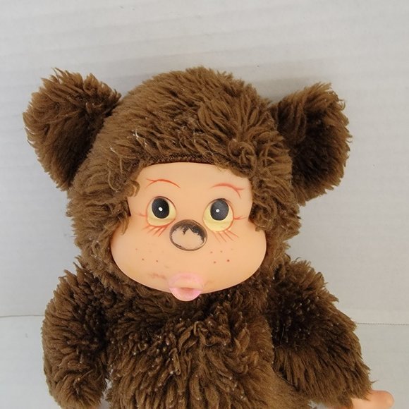 Toys | Monchichi Plush Brown Bear Monkey Thumb Sucking Both Hands Doll ...